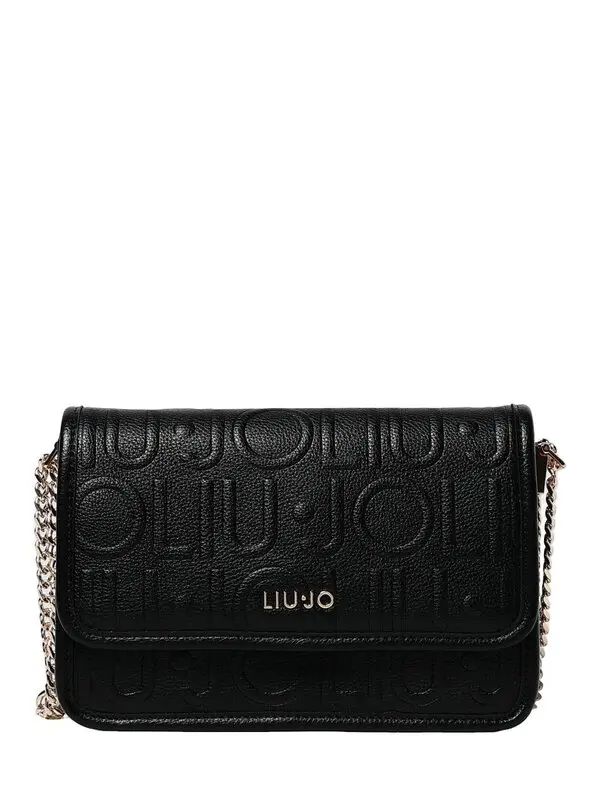 Liu Jo Embossed Mini Bag With Chain Strap - Black