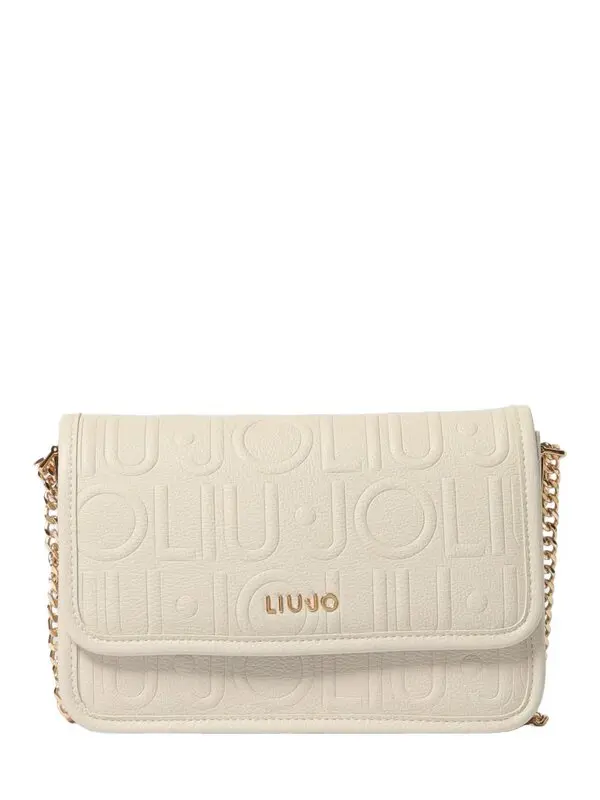 Liu Jo Embossed Mini Bag With Chain Strap - White