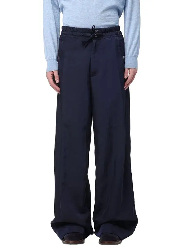 Dries Van Noten Wide Leg Pants - Blue