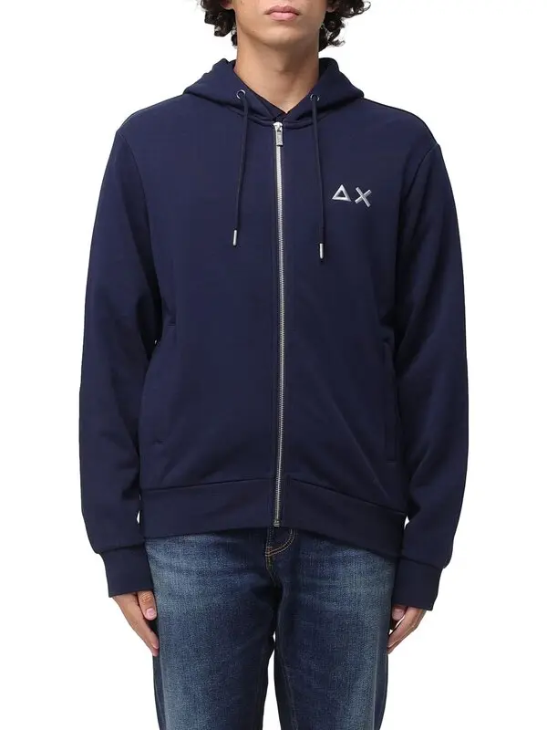 SUN 68 Full Zip Sweatshirt - Blue