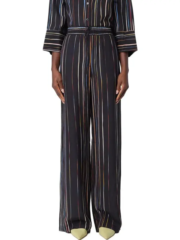 Paul Smith Striped Wide Leg Trousers - Blue
