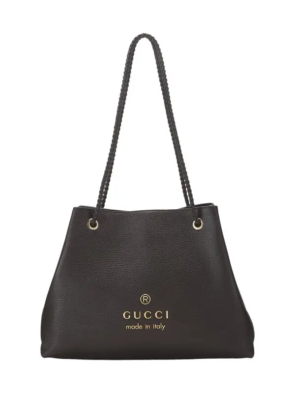 Gucci Leather Gifford Tote - Brown