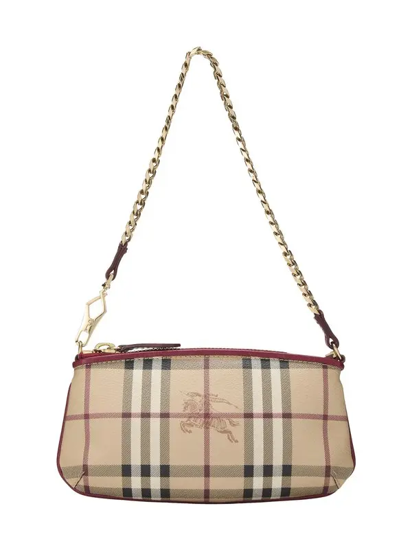 Burberry Haymarket Check Canvas Pochette - Red