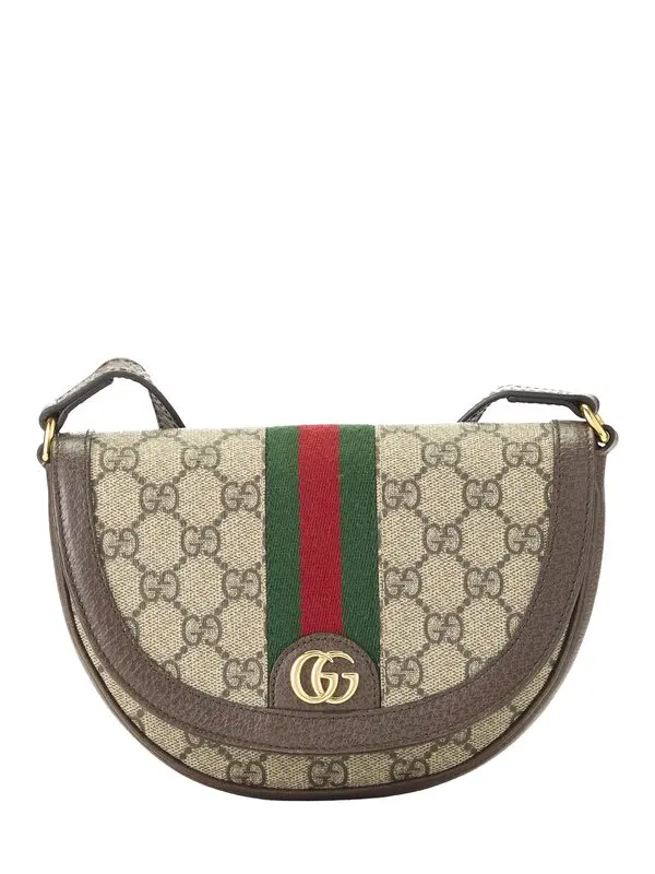 Gucci Gg Supreme Canvas Ophidia Crossbody Bag - Brown