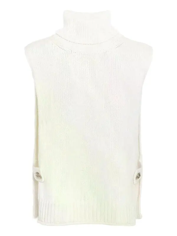 BARRIE Roll-neck Vest - Neutrals