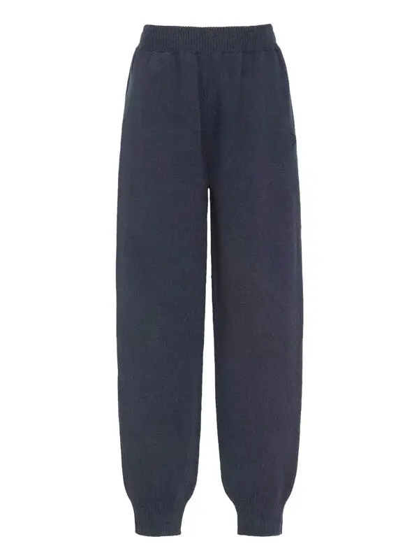 BARRIE Logo-embroidered Trousers - Blue