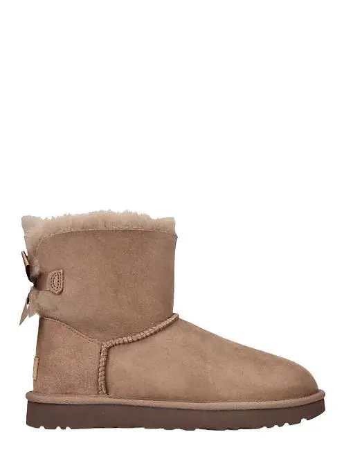 UGG Bailey Bow Ii Suede And Sheepskin Boots - Mid Brown