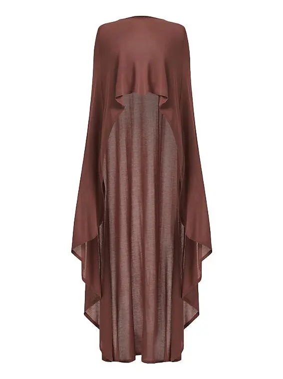 LEEM Knitted Cape - Brown