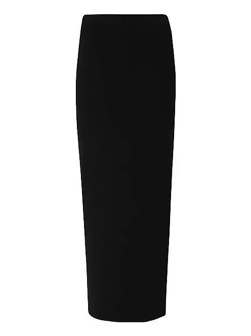 LEEM Knitted Pencil Midi Skirt - Black