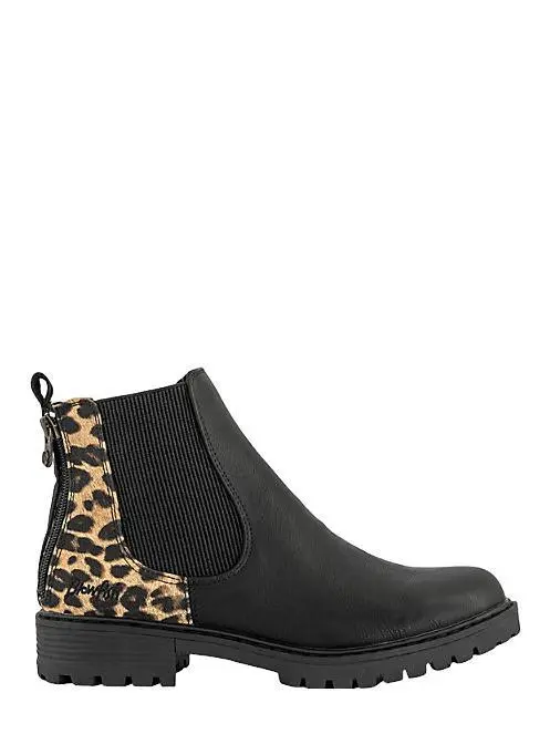 BLOWFISH MALIBU Raffal Faux-leather Chelsea Boots - Black Leopard