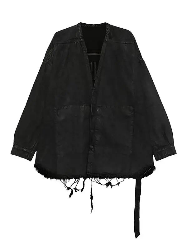 Rick Owens Lido Larry Wax Shirt - Black