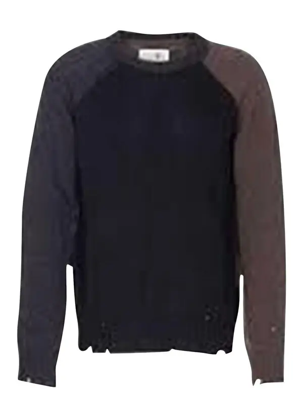 MAISON MARGIELA Color Block Sweater - Black