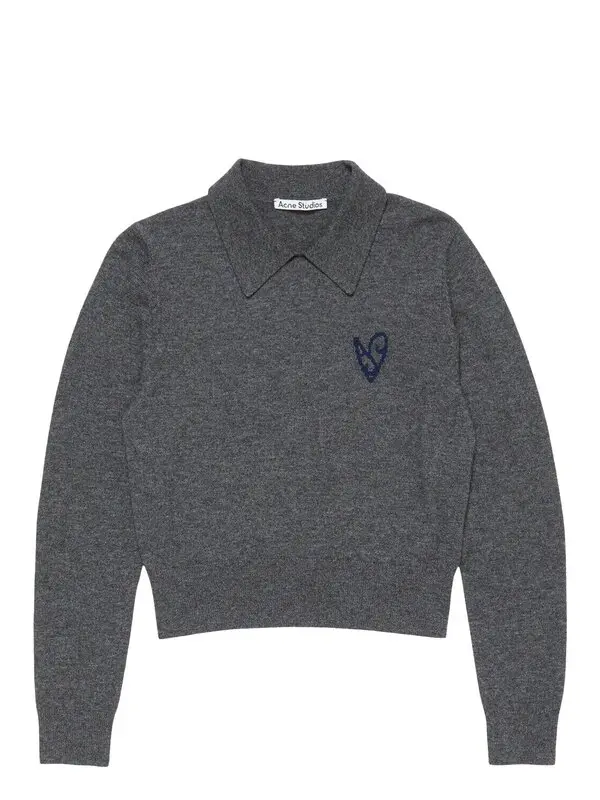 Acne Studios Yak Wool Polo Sweater - Grey