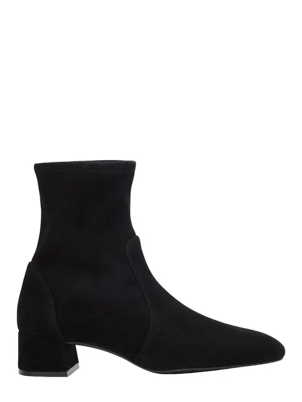 STUART WEITZMAN Maeve Suede Booties - Black