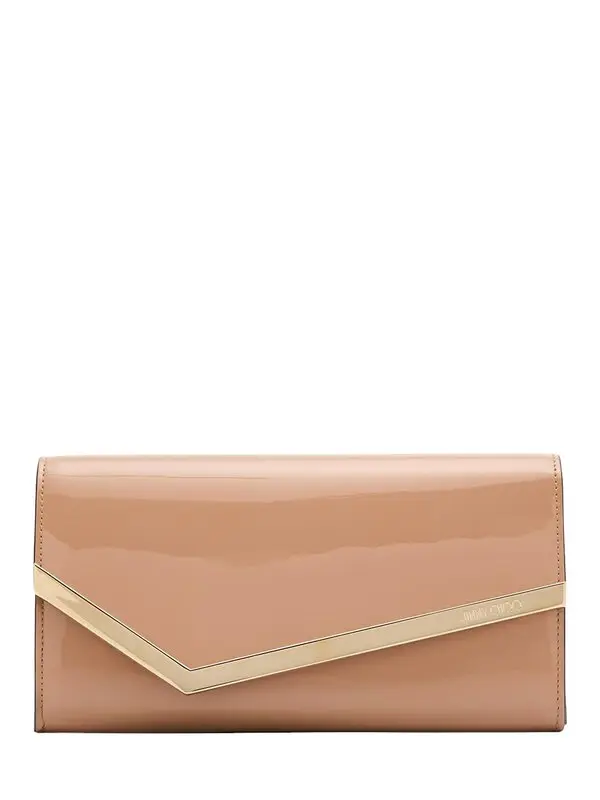 JIMMY CHOO Emmie Patent Leather Clutch - Pink