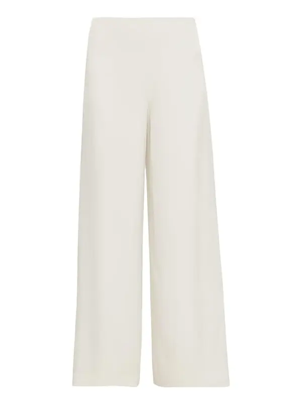UNGARO Kai Wide-leg Satin Pants - Ivory