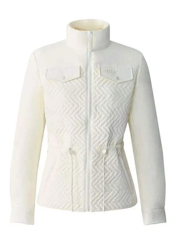 Mackage Lightweight Chevron Quilted Down Jacket - Cream