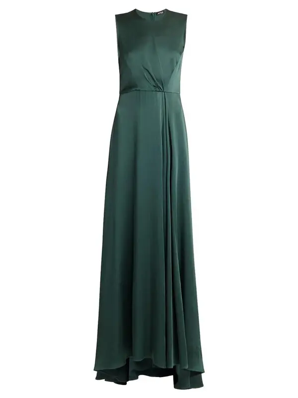 Kiton Satin Scarf Gown - Dk Grn