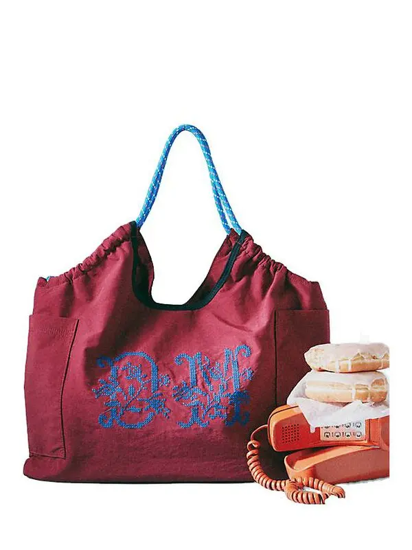 DAMSON MADDER Wilma Shopper Tote - Burgundy