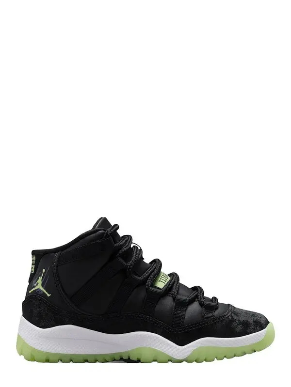 JORDAN 11 Retro Sneakers - Black/barely Volt/dark Raisin
