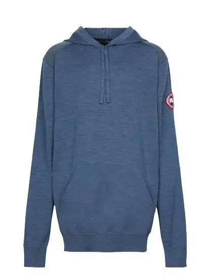 Canada Goose Amherst Badge Knit Hoodie - Ozone Blue