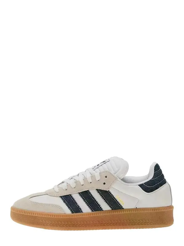 Adidas Samba Denim-details Sneakers - White