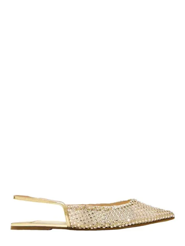 LE SILLA Gilda Crystal-embellished Slingback Ballet Flats - Gold