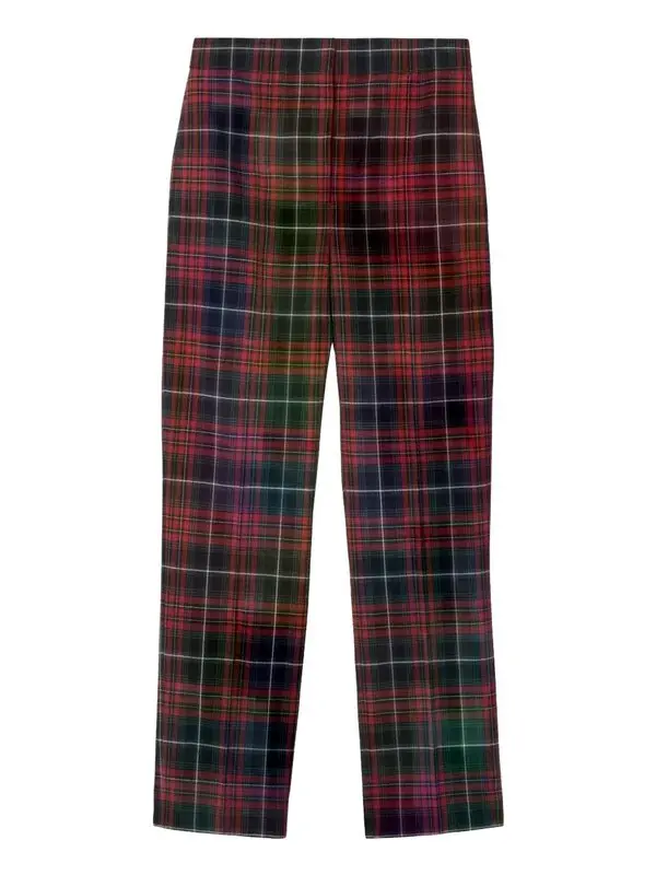Burberry Checked Trousers - Red