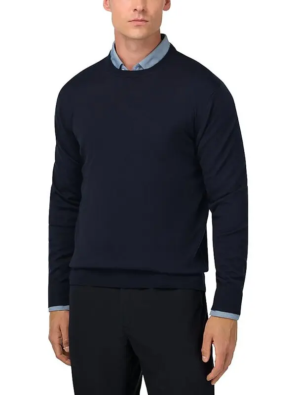 Boggi Milano Extrafine Merino Wool Sweater - Navy Blue