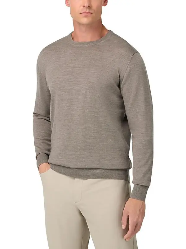 Boggi Milano Extrafine Merino Wool Sweater - Taupe
