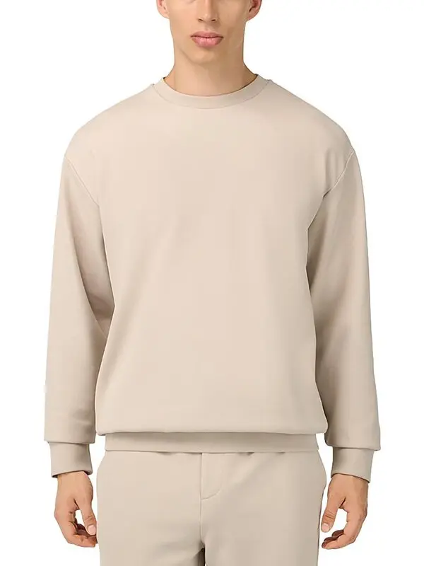 Boggi Milano Twill Interlock Sweatshirt - Sand