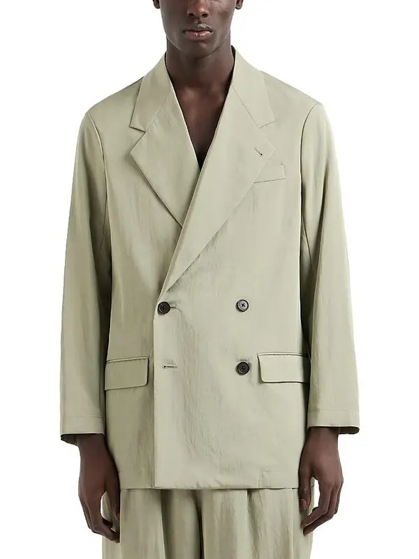 Emporio Armani Regular Fit Double Breasted Blazer - Green Tea