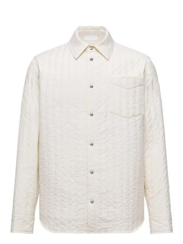 Moncler Vertical-quilted Padded Shirt Jacket - White