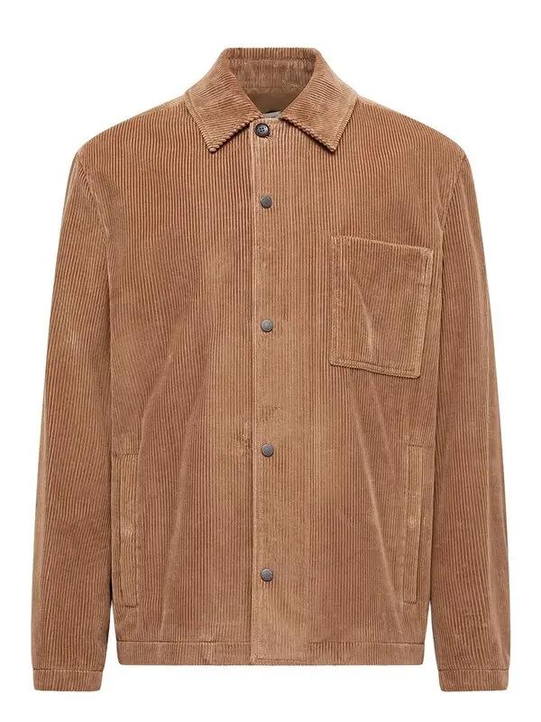 Moncler Corduroy Shirt Jacket - Brown