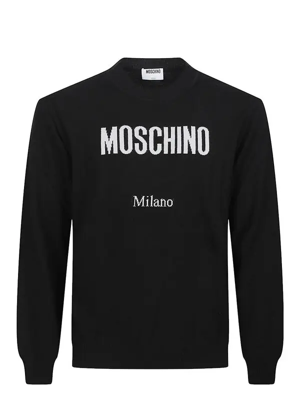 Moschino Printed Logo Sweater - Black