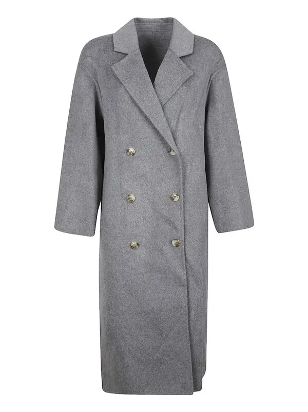 Loulou De Saison Borneo Lds Long Coat - Grey