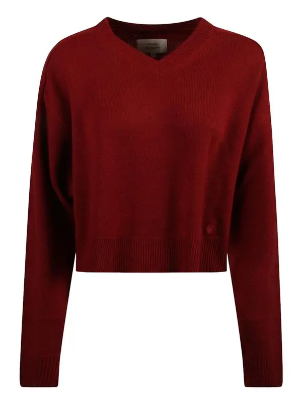 Loulou De Saison V-neck Boxy Sweater - Red