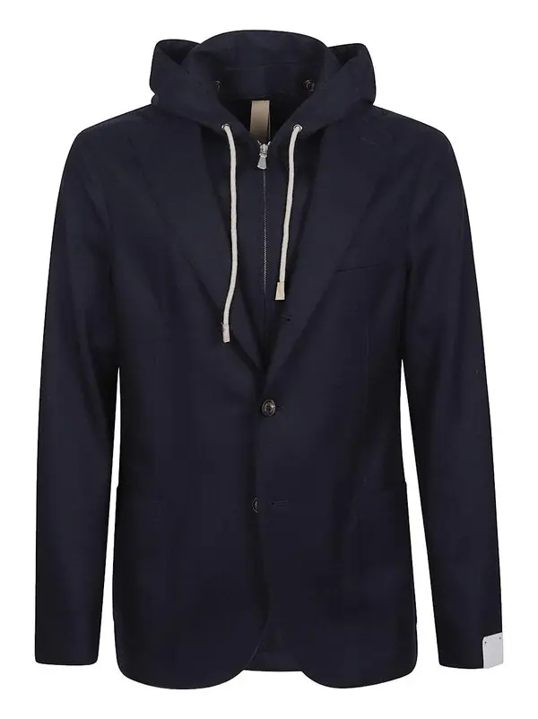 Eleventy Single Breasted Jacket - Blue