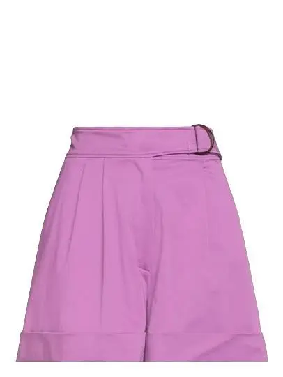 NENETTE Woven High-waisted Shorts - Purple