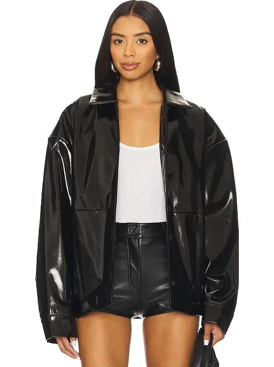 LOVERS AND FRIENDS Stella Faux Leather Jacket - Black