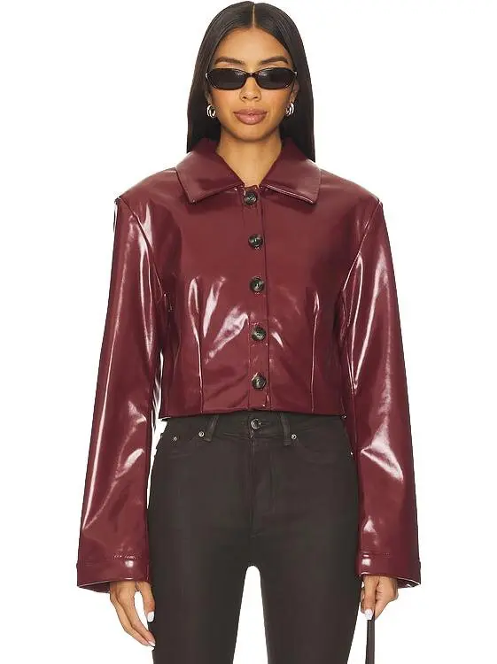 LOVERS AND FRIENDS Catherine Faux Leather Jacket - Oxblood
