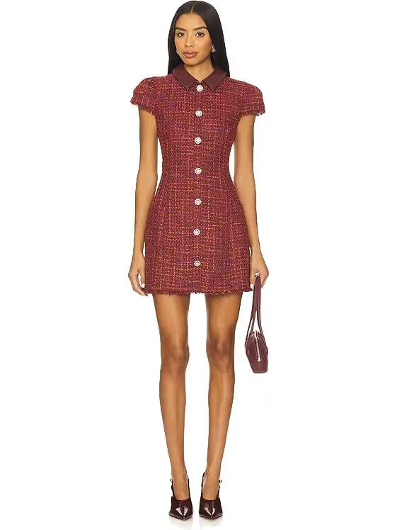 Likely Riello Mini Dress - Wine Multi