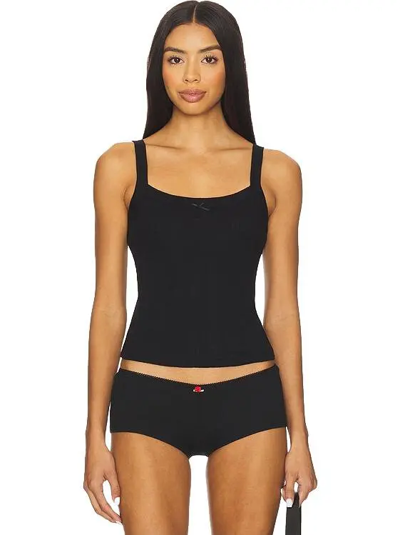 RAT BOI Pointelle Cami Top - Onyx