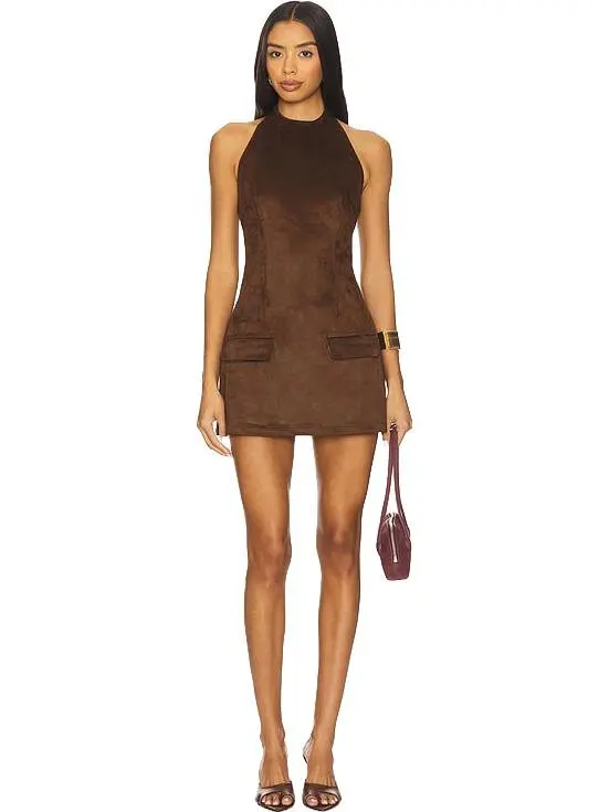 SNDYS Amelia Mini Dress - Mocha