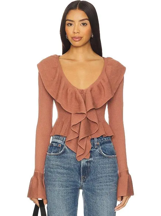 MORE TO COME Hally Sweater Top - Dusty Rose