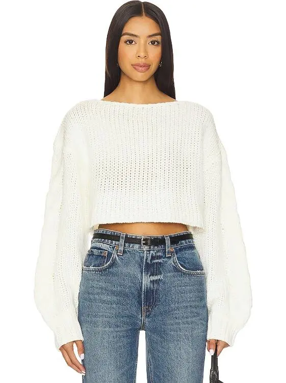 MORE TO COME Landrie Sweater - White