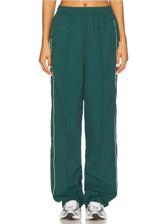 WELLBEING + BEINGWELL Terra Pant - Forest Green & White