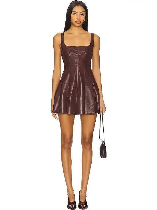 LoveShackFancy Fauber Dress - Oxblood