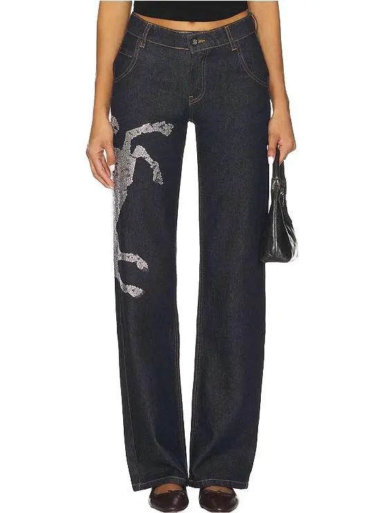 UNDERSTATED LEATHER Party Horse Jeans - Denim