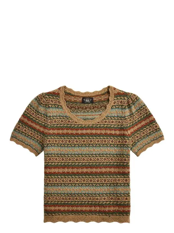 Ralph Lauren Fair Isle Wool Jacquard Sweater - Tan Multi